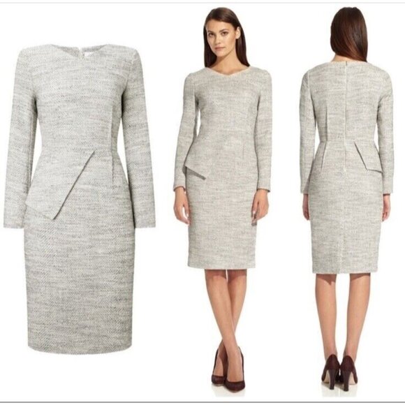 the fold | Dresses | The Fold Dress Womens 8 Gray Tweed Eaton Kate ...